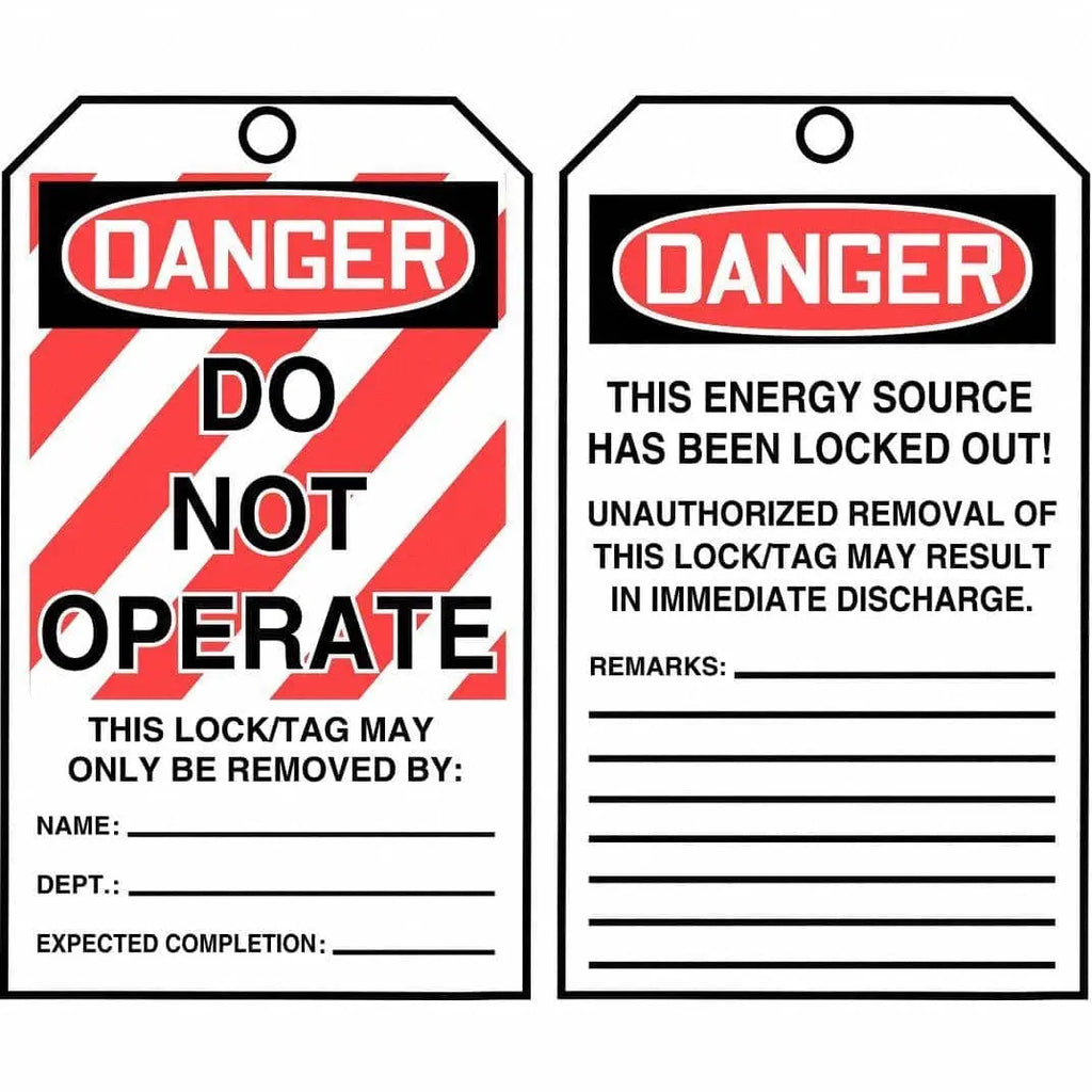 ACCUFORM - OSHA Danger Tags By-The-Roll: Do Not Operate 100 PER ROLL