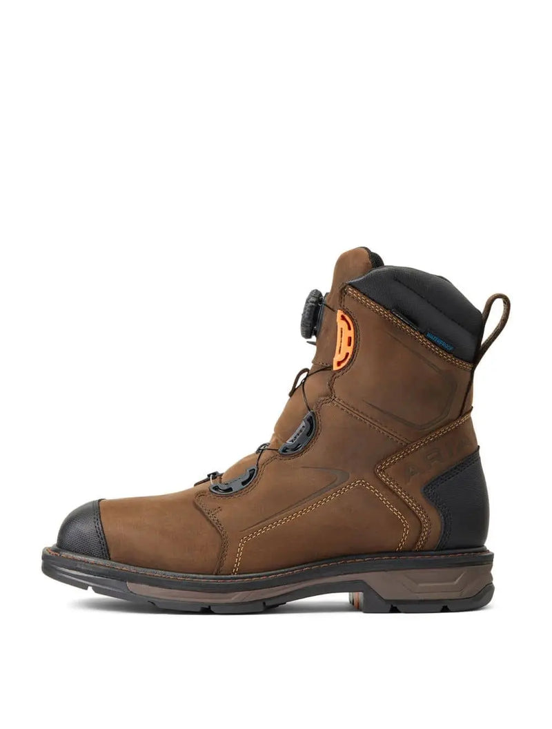 ARIAT - Workhog XT 8" BOA H2O, Chocolate Brown, Carbon Fiber Toe