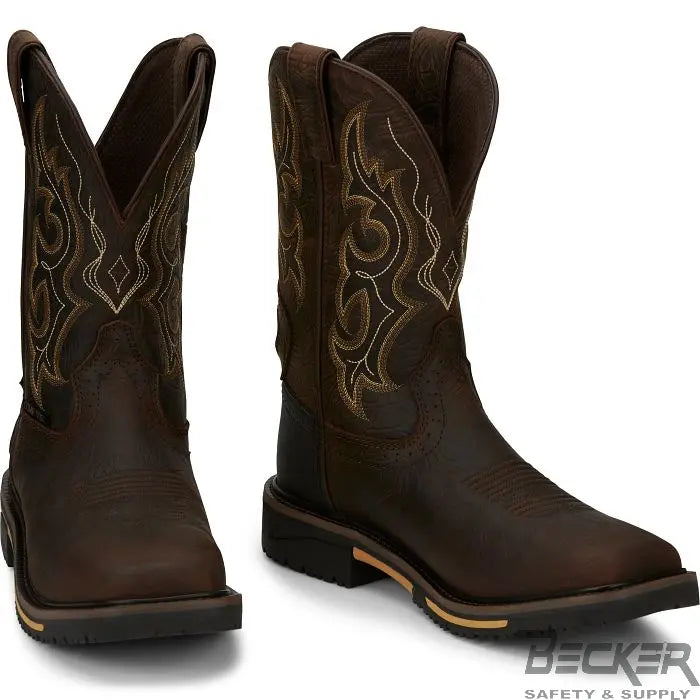 JUSTIN - JOIST 11" COMPOSITE TOE WATERPROOF WORK BOOT-10.5D - Becker